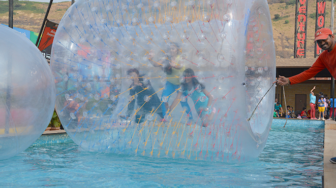 Get ready to stroll across the water surface with a roller Zorb