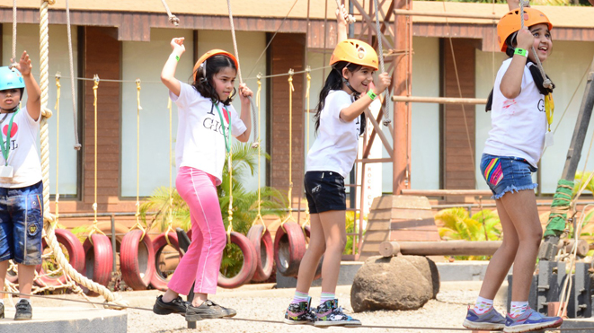 Low Rope Challenge Course at Della Adventure Park